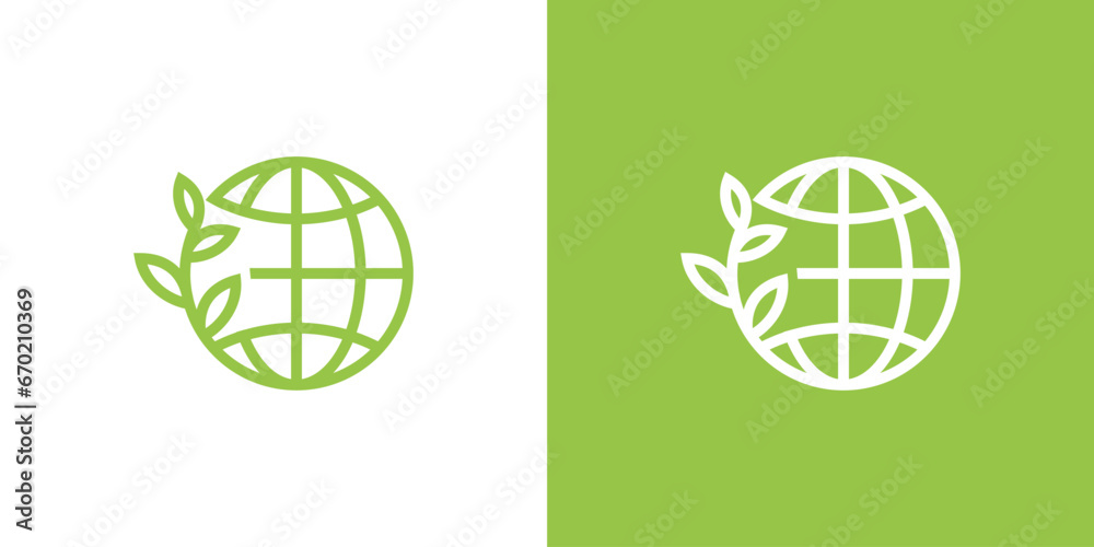 Modern and simple ecological Ball Design Template. environmental logo ...