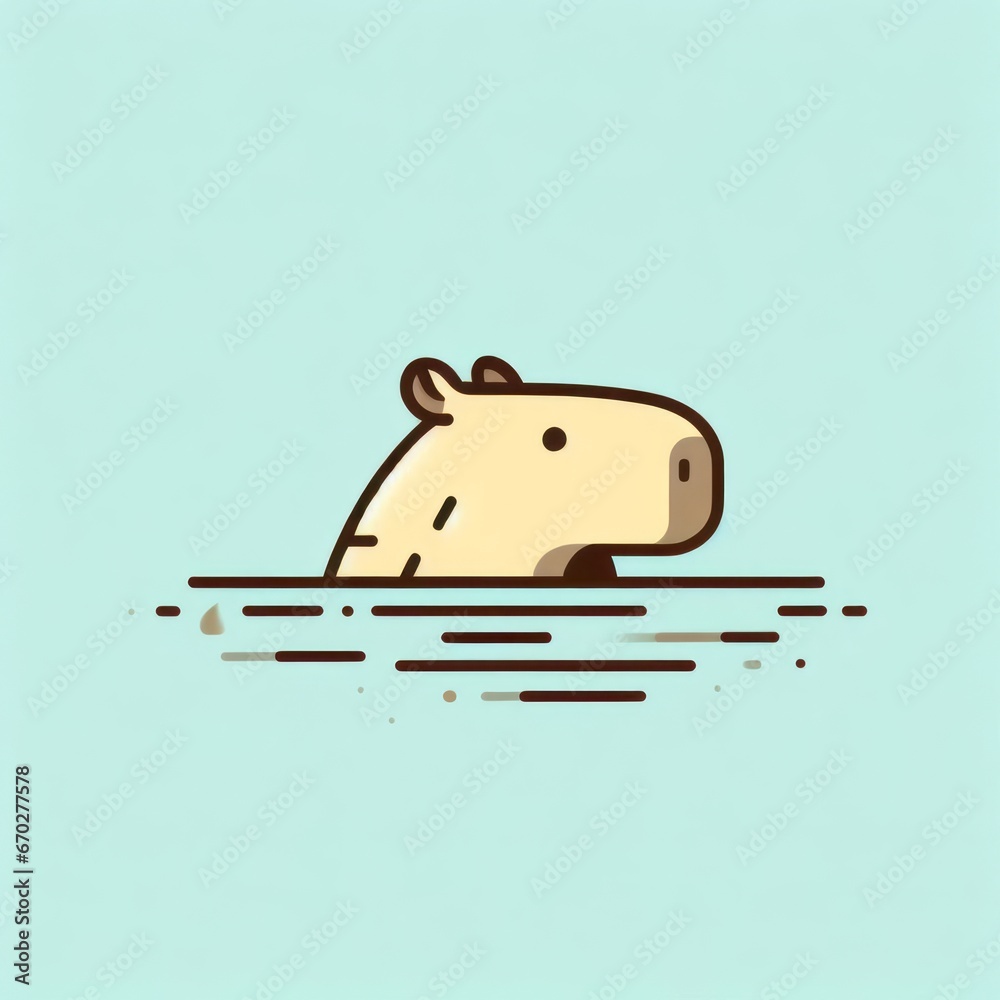 Images of capybaras, minimalist logos and illustrations of capybaras ...
