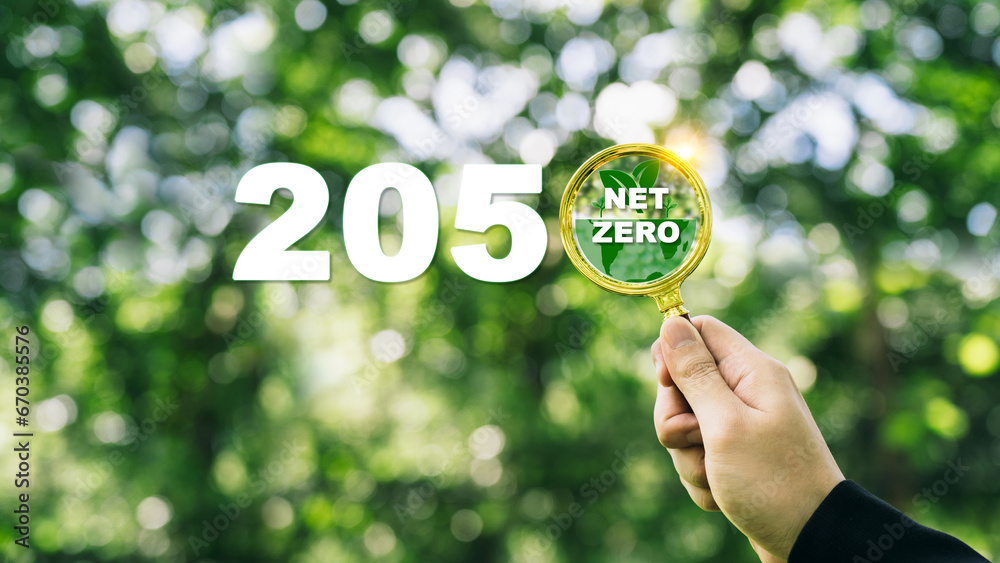 Net zero and carbon neutral concept Net-zero greenhouse gas emissions ...