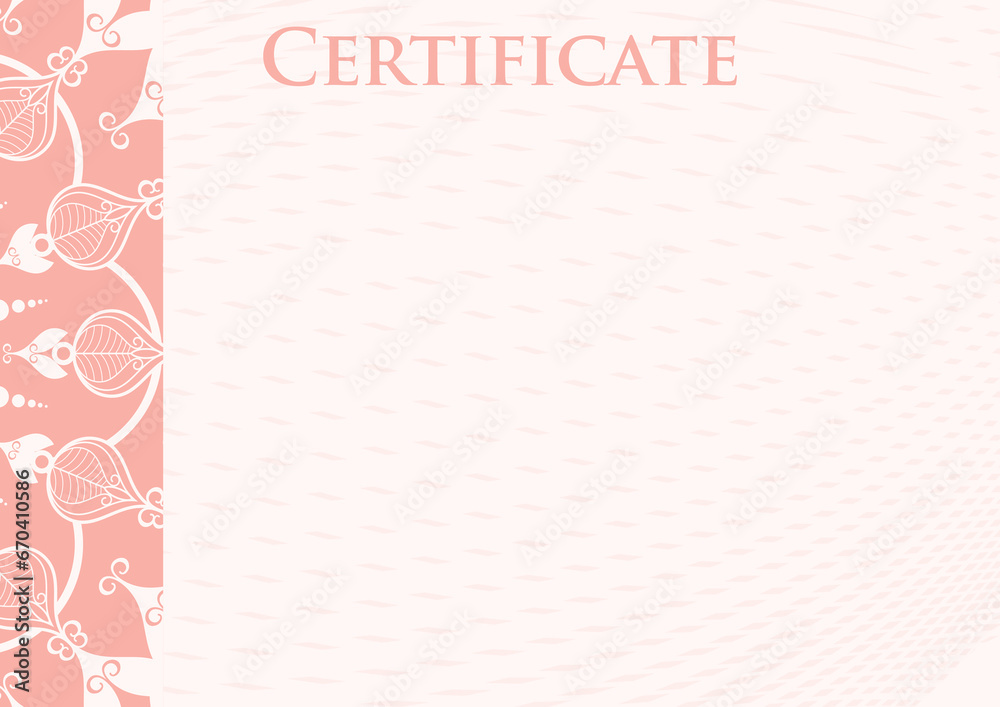 certificate background vector illustration,ready to print . good ...