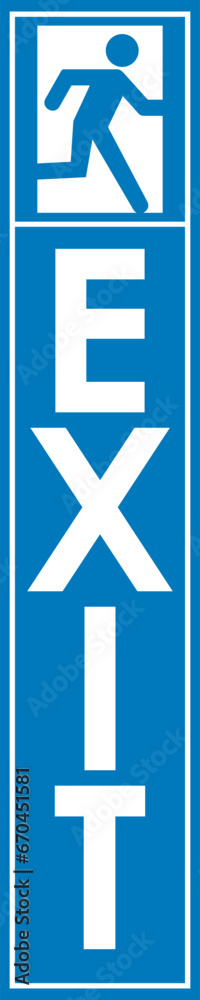emergency exit door signage, vector illustration. template ready to ...