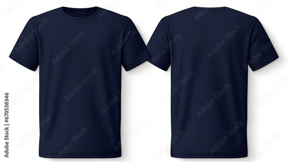 navy blue T-shirt template with nothing neat, mockup for design and ...