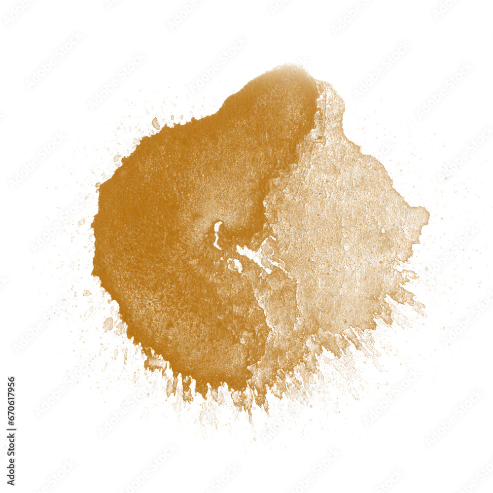 Coffee, chocolate, liquid stains isolated on a white background ...