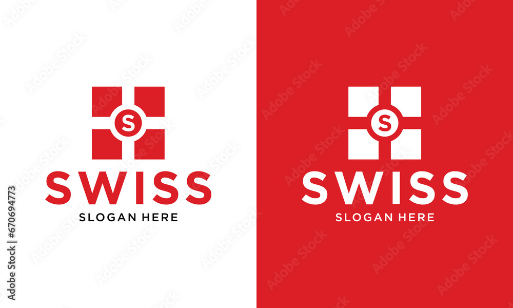 Switzerland made icon with Swiss flag. Vector premium quality warranty ...
