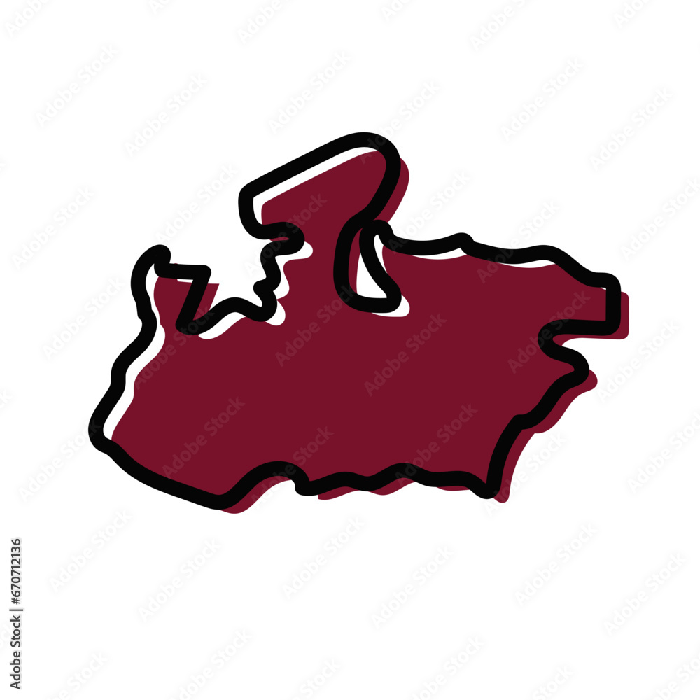 Rajasthan state map vector art on white color. Stock Vector | Adobe Stock