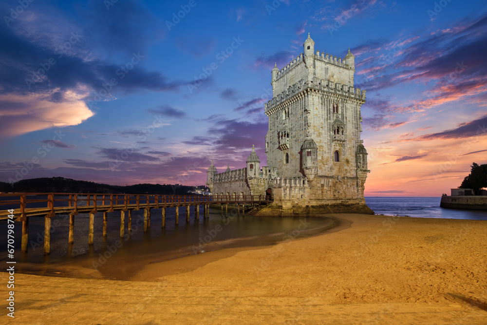 Belem Tower or Tower of St Vincent - famous tourist landmark of Lisboa ...