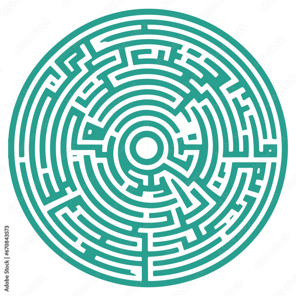 a circle maze game for kids, the challenging riddle game, the labyrinth ...