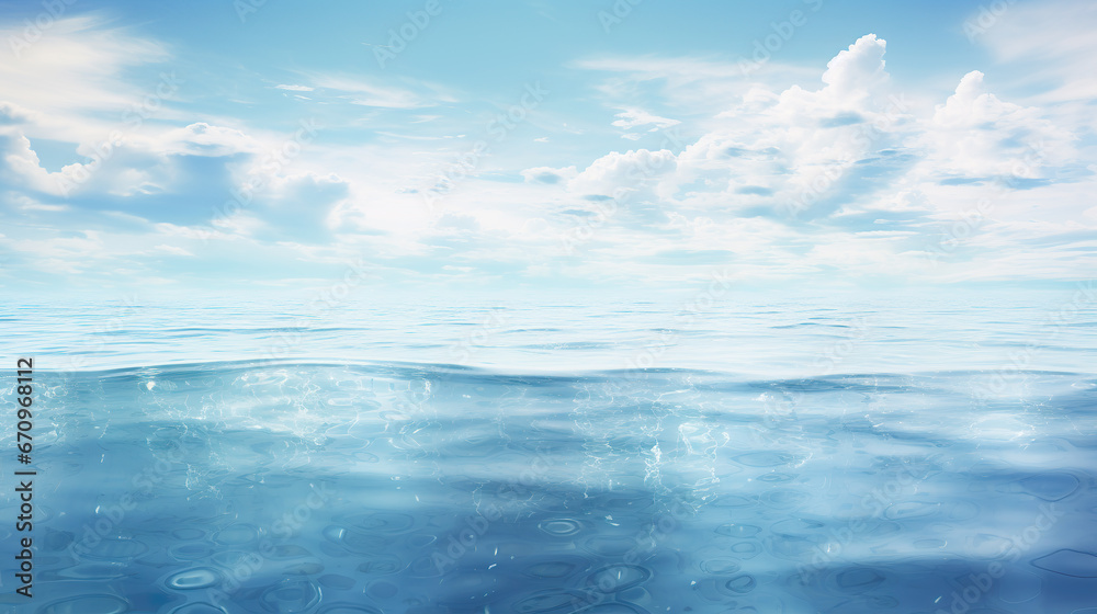 photorealistic wallpaper artwork of half under water design Stock ...