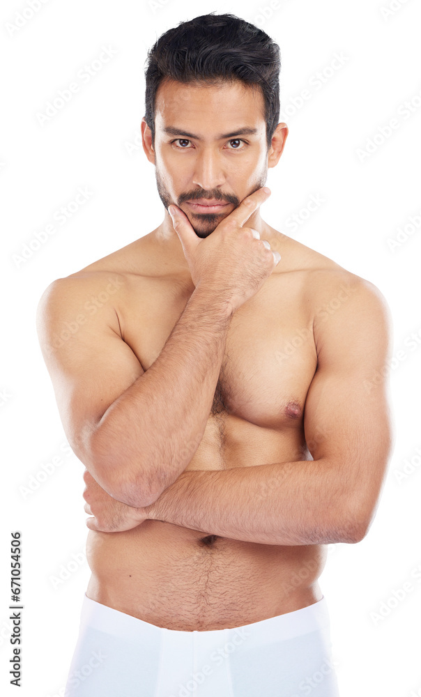 Photo Stock Fitness, portrait and man is serious about exercise and ...