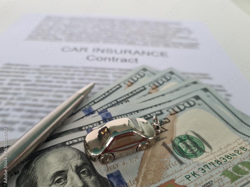 Insurance agent and dollar count and car insurance claim form Stock ...