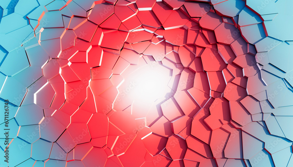 Voronoi fracture effect, floor, destroyed floor, cataclysm, asteroid ...