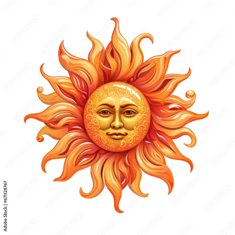 sun symbol . Clipart PNG image . Transparent background . Cartoon ...