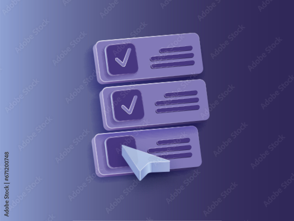 Bar with drop-down box for web interface design. 3d arrow mouse cursor with drop-down menu. Web ...