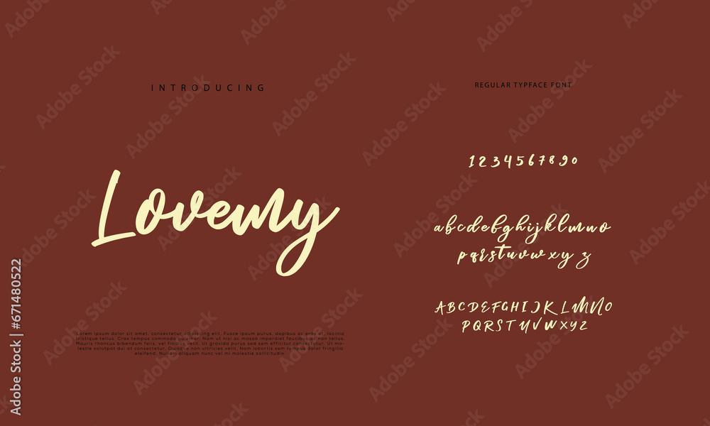 Abstract Calligraphy font alphabet. Minimal modern urban fonts for logo ...
