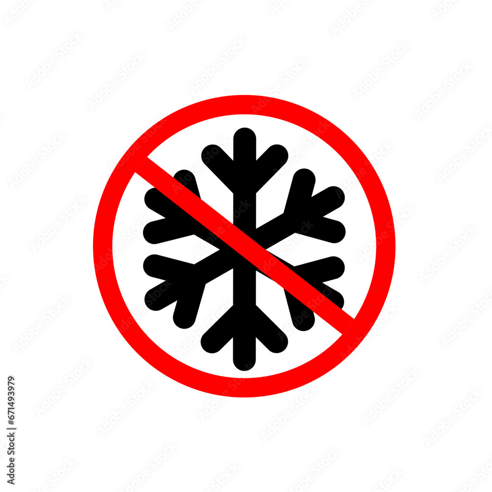 vector of no freeze sign on white background Stock Vector | Adobe Stock