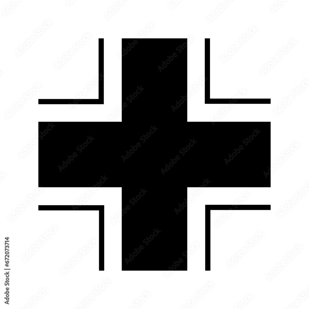 Vetor German style cross icon (Balkenkreuz). Vector illustration of the ...