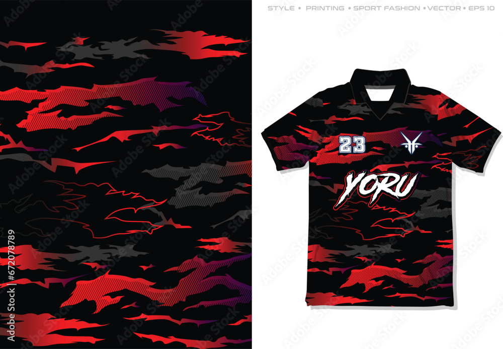 Sublimation Jersey Design vector fire modern tiger stripes pattern ...