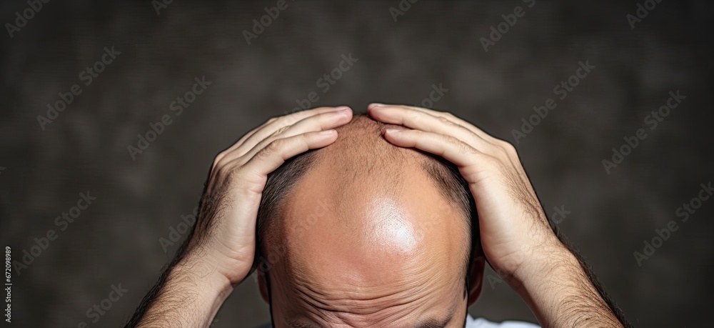 Exploring male hair health. Close up portraits highlighting scalp care ...