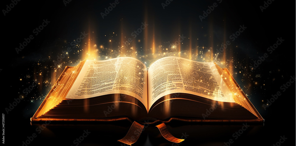 Burning with fire and smoke Holy Bible Gold Ancient Book banner ...