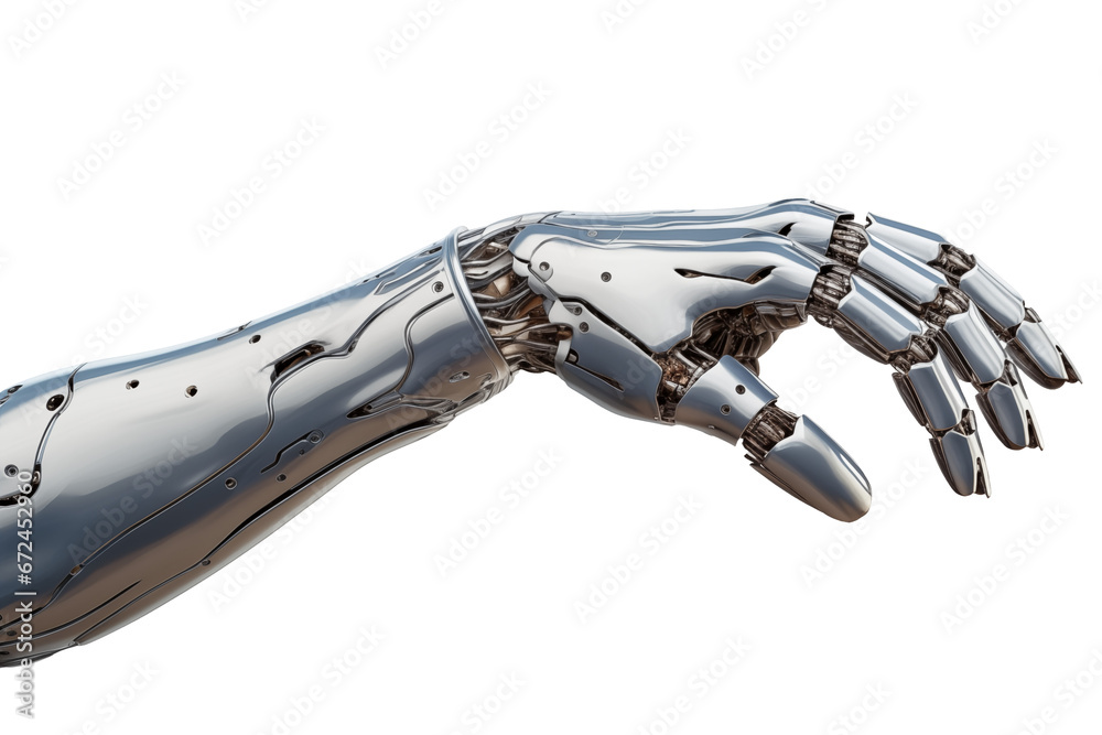 Realistic Exoskeleton robot hand PNG isolated on white and transparent ...