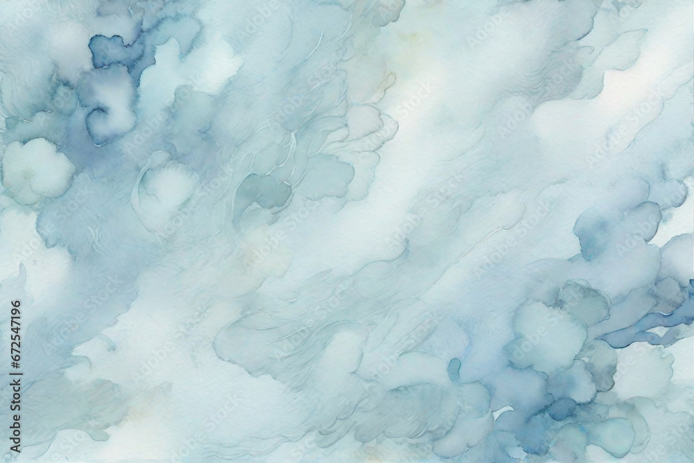 Watercolor texture in pastel blue colors. Soft blue watercolor ...