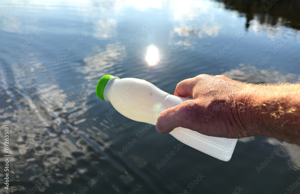 Marine plastic pollution from human activities at coastlines. Plastic ...