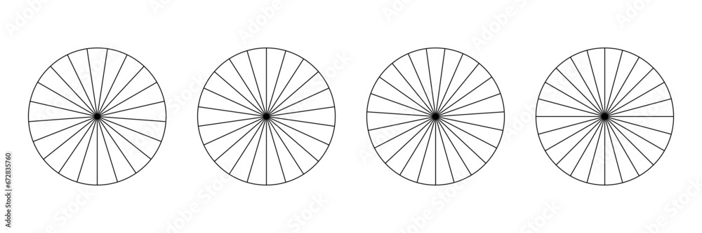 Diagram wheel parts. Segmented charts collection. Pie chart templates ...