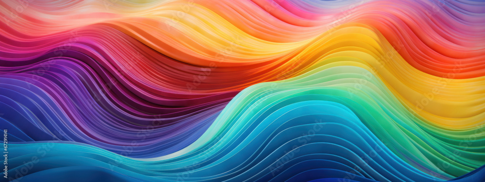 Rainbow wave texture, microscopic color blend. Stock Photo | Adobe Stock