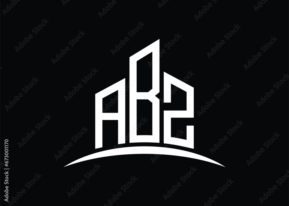 Letter ABZ building vector monogram logo design template. Building ...