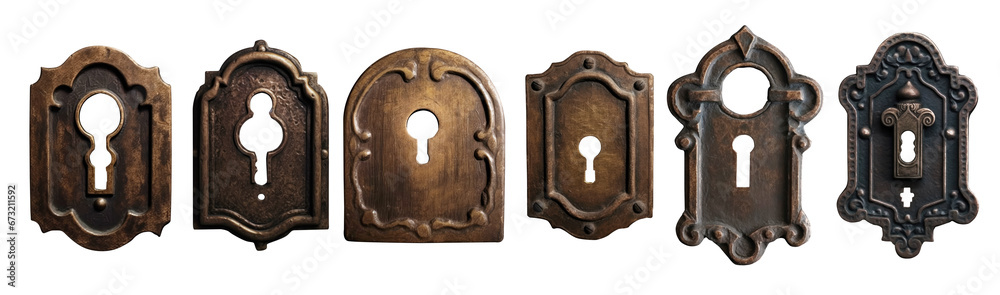 Keyhole collection - Antique fantasy intricate key hole - premium pen ...