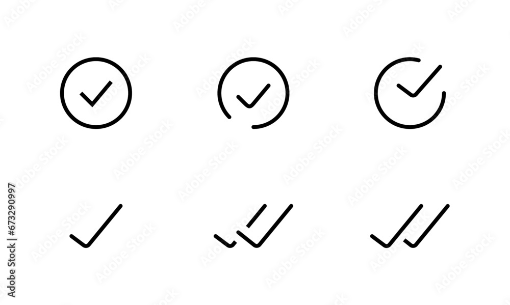 check mark icon. Tick symbol, tick icon vector illustration. Stock ...