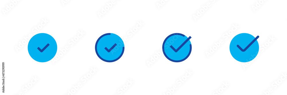 check mark icon. Tick symbol, tick icon vector illustration. Stock ...