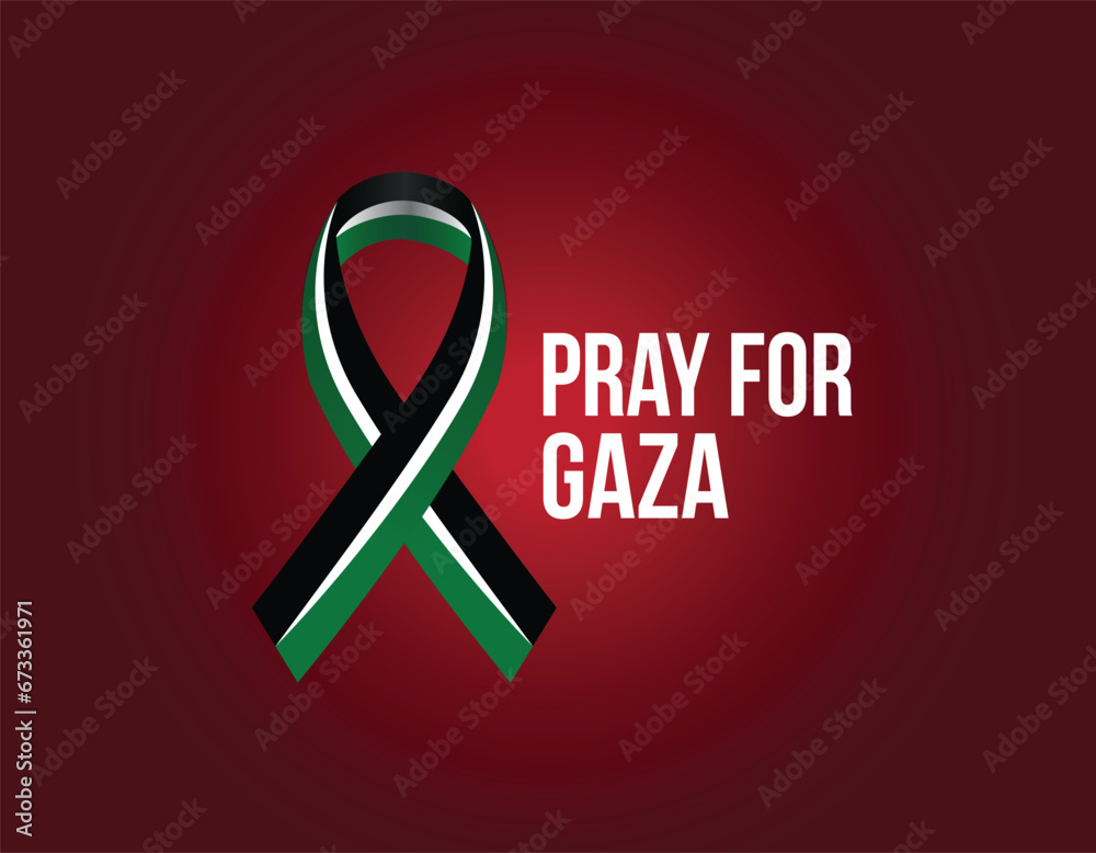 Pray for Gaza, Palestine vector illustration Background. Free Palestine ...