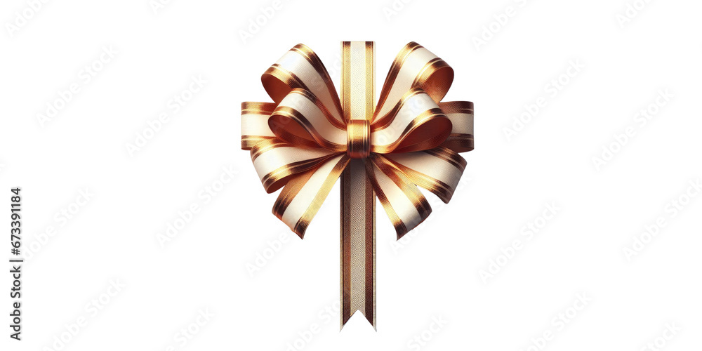 Elegant White Golden Ribbon and bow for gifting invitations greeting ...