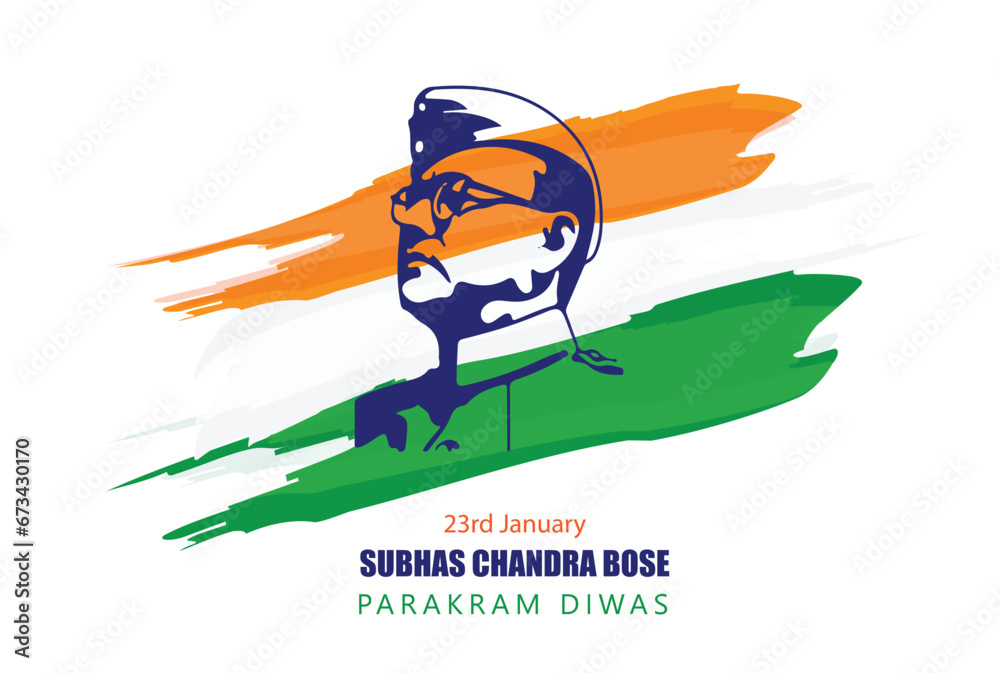 Vector illustration of Netaji Subhas Chandra Bose Jayanti, 23 january ...