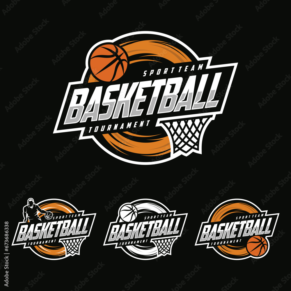 Basketball logo sport, emblem set collection, basketball vector ...