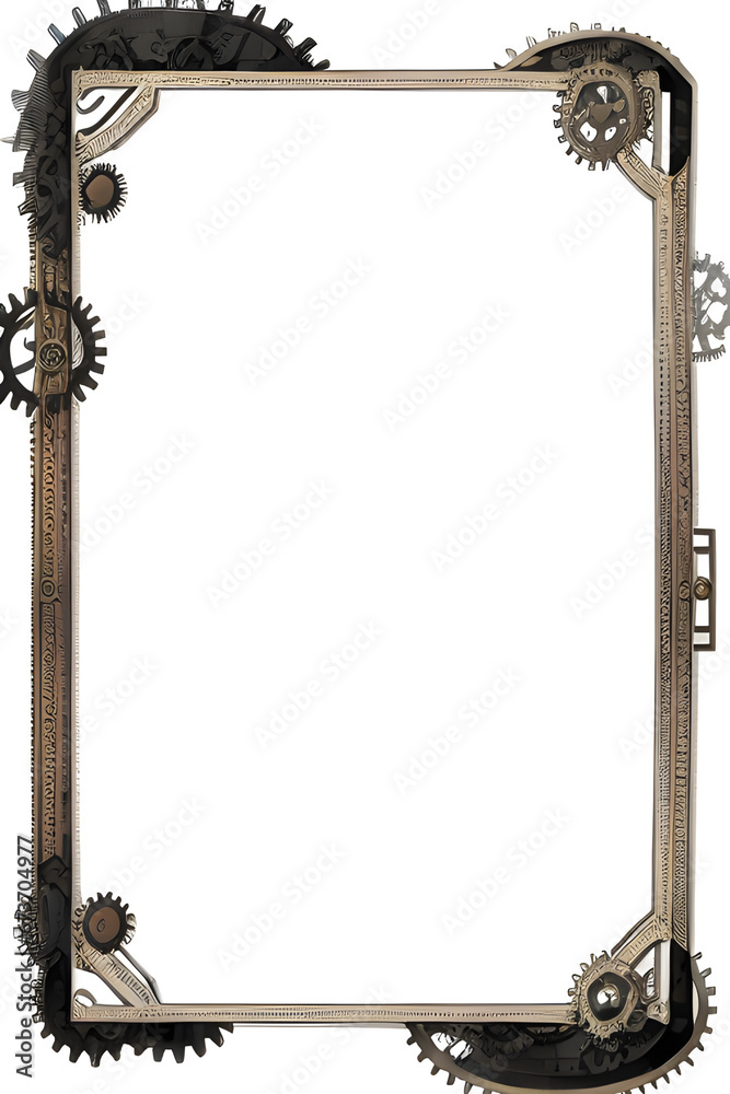 Steampunk border frame PNG transparent background Stock Illustration ...