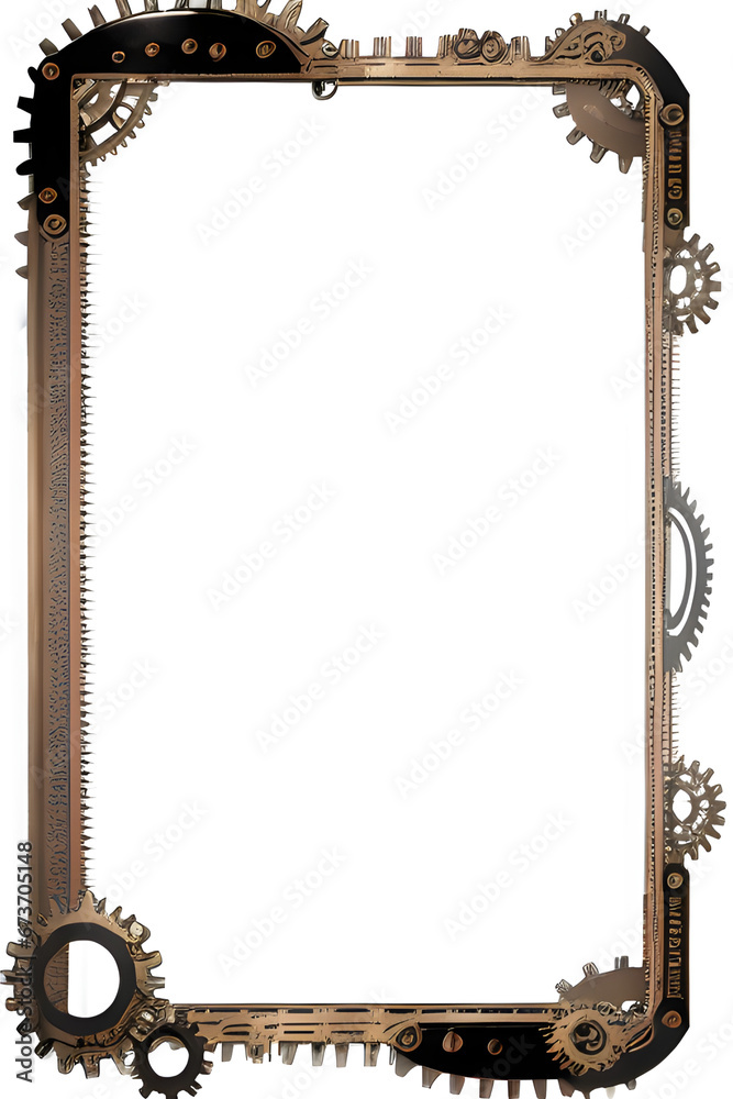 Steampunk border frame PNG transparent background Stock Illustration ...