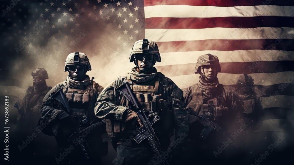 US Army soldiers in hot spots Stock Illustration | Adobe Stock