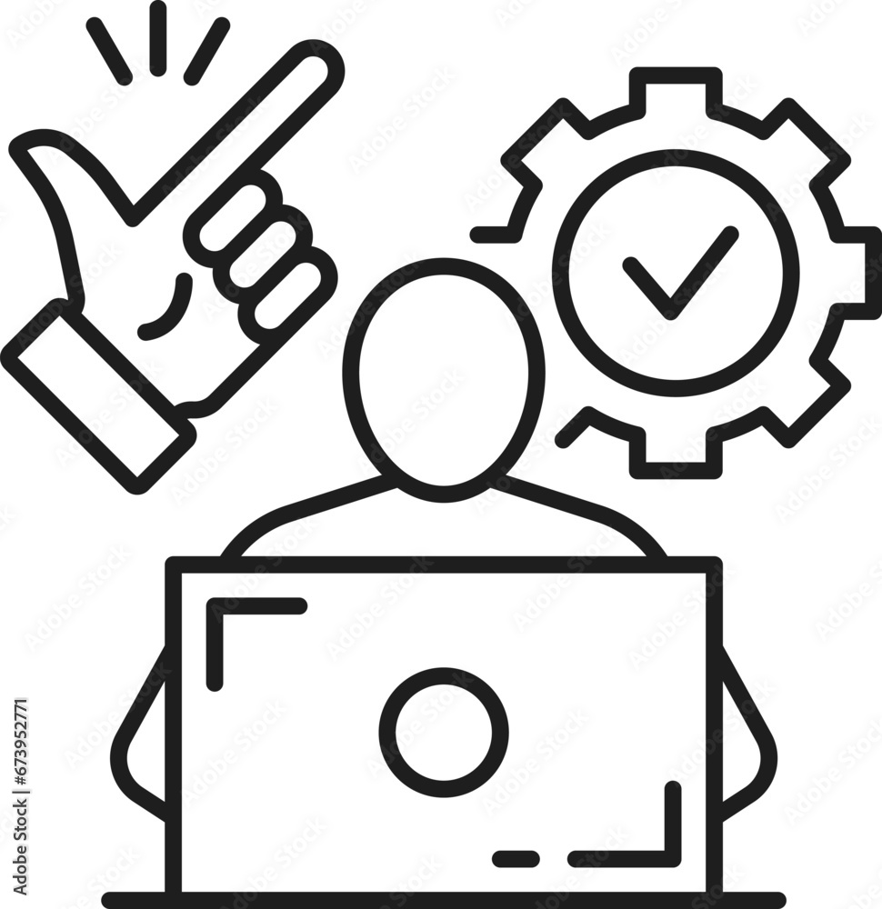 Vector de Stock Easy of use, CMS content management system icon for ...