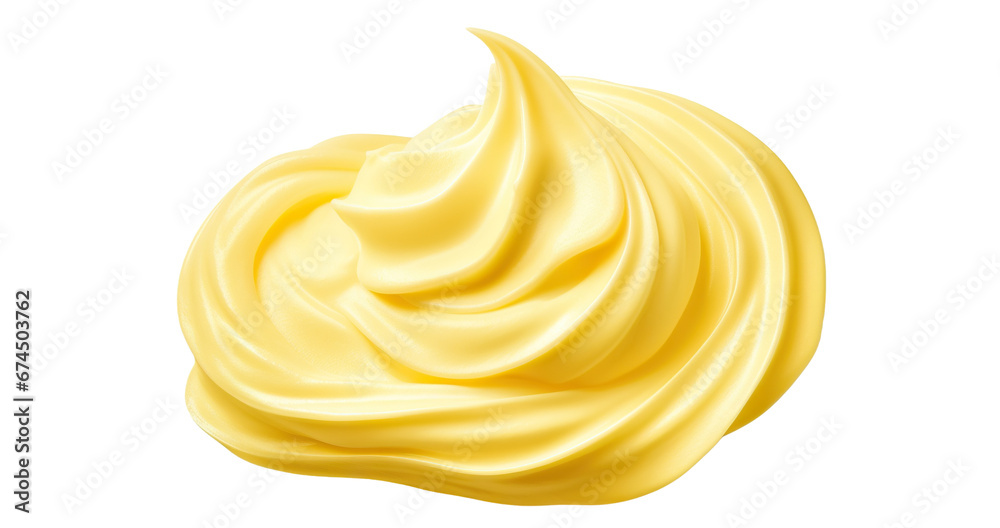 Yellow whipped cream, cut out Stock Illustration | Adobe Stock