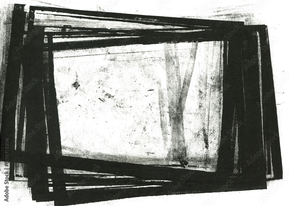 Handmade designed highly detailed grunge border with space for your ...