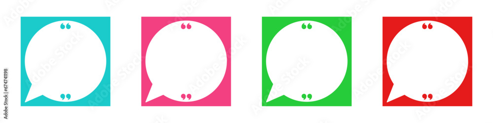 speech bubble quote template design Stock Vector | Adobe Stock