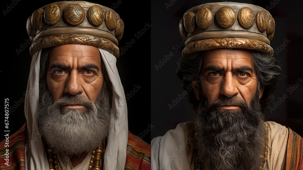 Representation of King Nebuchadnezzar the Great. Portrait of ...