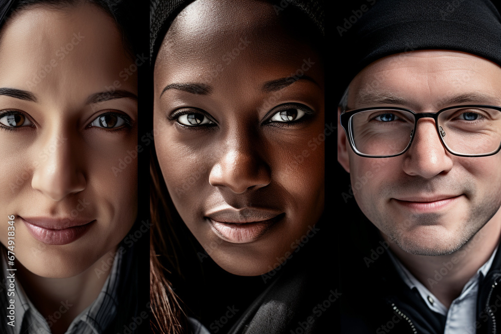 Hermosa diversidad de razas y etnias en el trabajo. Personas de ...