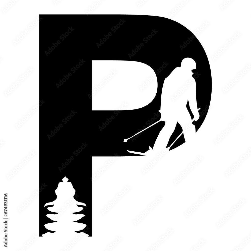 Skiing font alphabet SVG png, ski svg png, skiing svg png, ski font ...