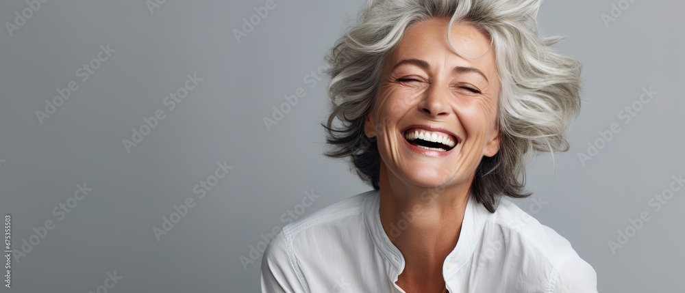 Beautiful gorgeous 50s mid age beautiful elderly senior model woman ...