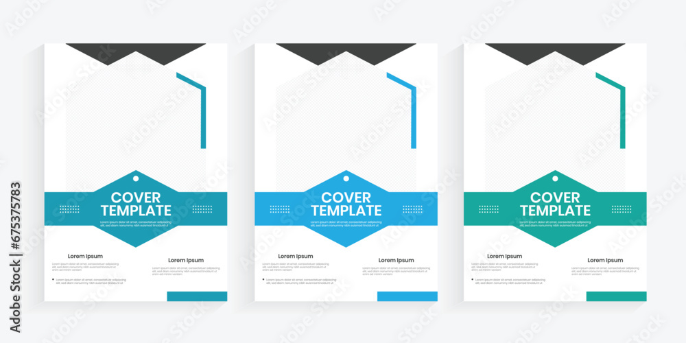 Minimal type creative new brochure cover flat template, one-page ...