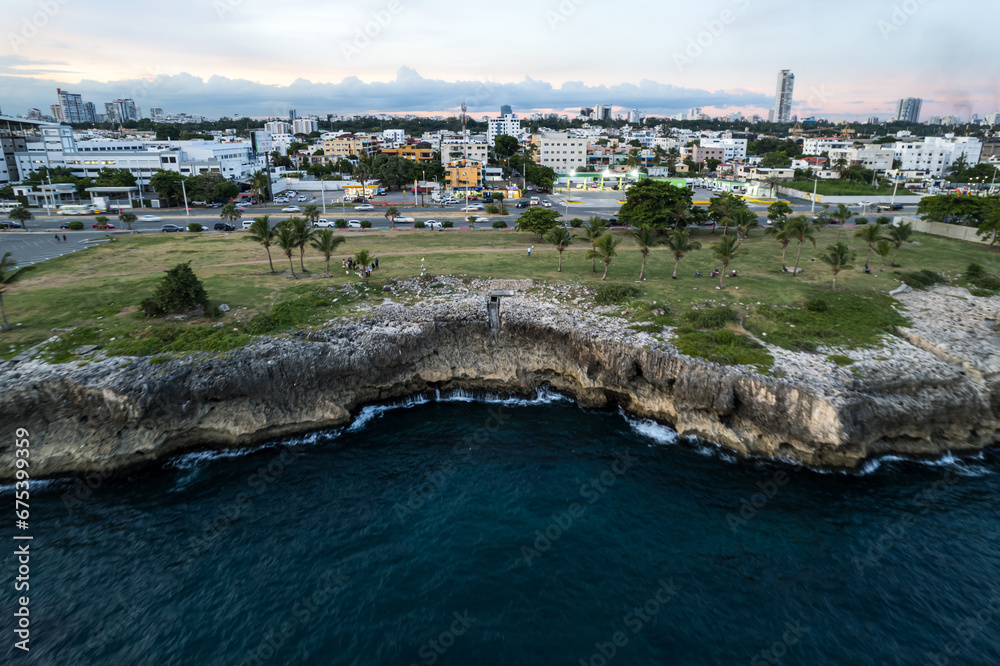 Beautiful aerial view of the city of Santo Domingo - Dominican Republic ...