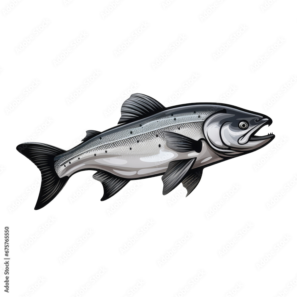 salmon river fish . Clipart PNG image . Transparent background ...